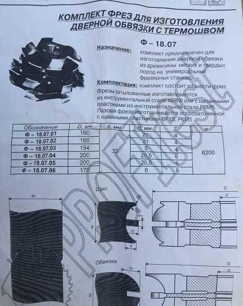 Комплект Фрез