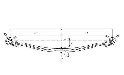 Рессора передняя ман 2 листа о.н. 81434026328