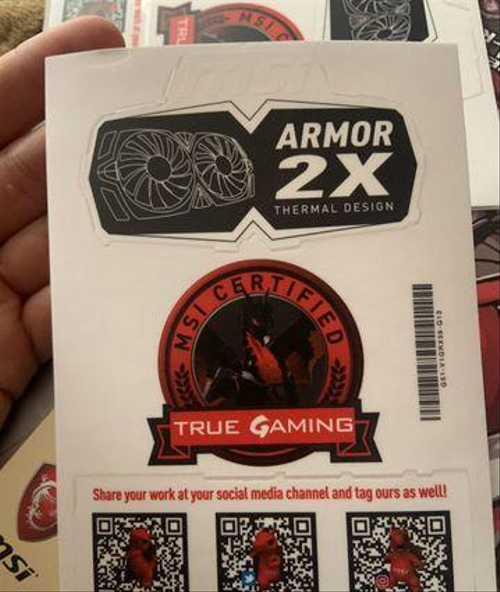 Наклейки msi true gaming