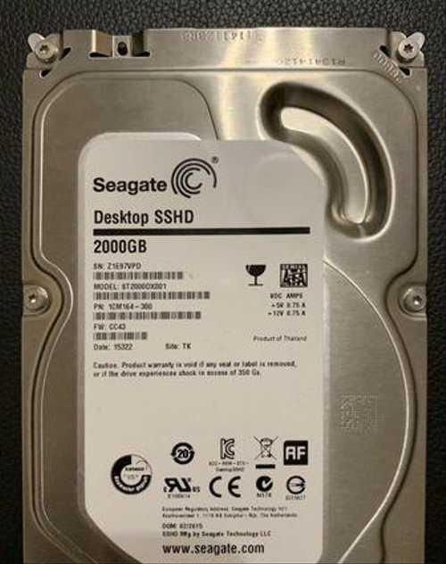 Гибридный диск Seagate 2TB sSHD