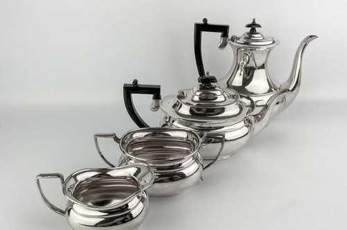 Чайно-кофейный набор, Англия, серебрение, 1940 гг