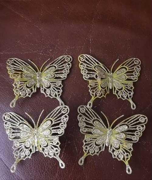 Елочные украшения бабочки