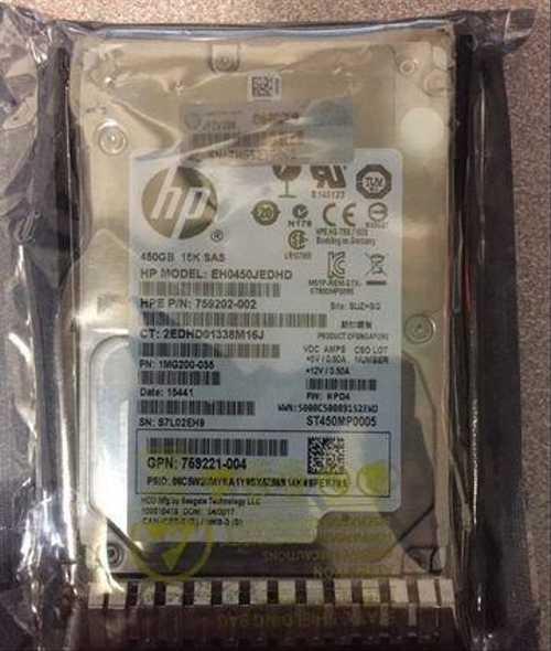 Жеский диск HP 450Gb 15K SAS 12G 759547-001