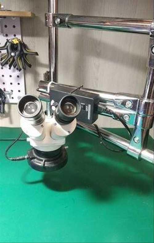 Микроскоп Ya Xun YX-AK03 на штативе с подсветкой