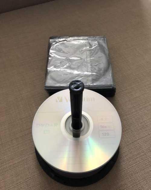 Оптический диск DVD-R verbatim 4.7гб 16x, 46шт., c