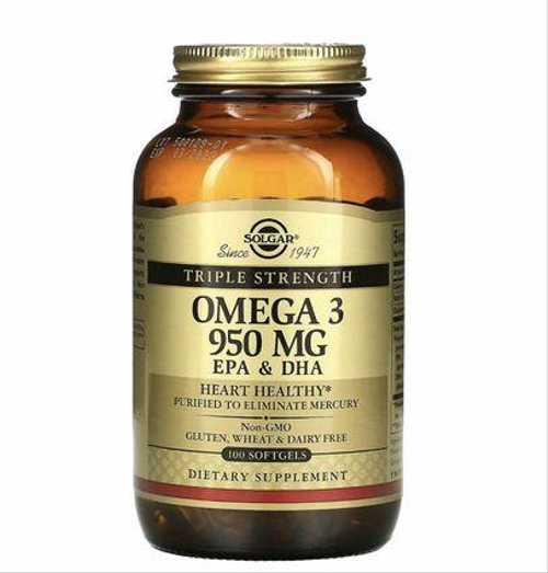 Solgar Omega 3 950 mg 100 капсул