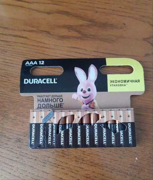 Батарейки Duracell мизинчиковые AAA 12 шт