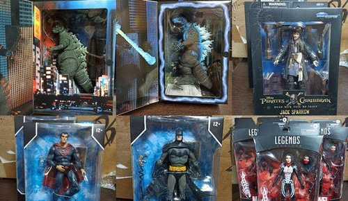 Фигурки Neca Godzilla, Select Jack Sparrow, McFarl