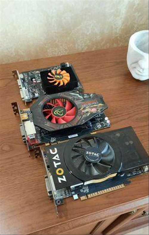 Видеокарты Palit GT630, XFX HD5750, Zotac GTS450