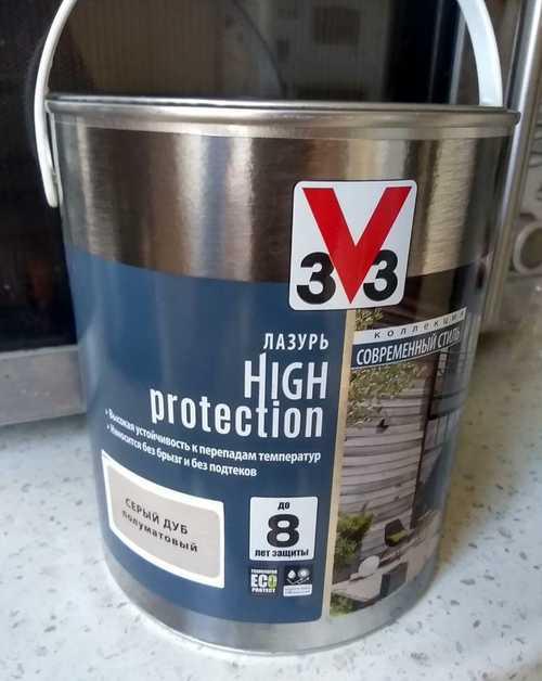 V33 High Protection. Лазурь на водной основе 9л