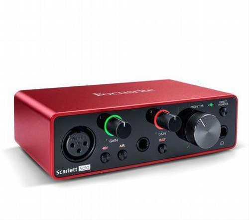 Focusrite Scarlett Solo 3rd gen звуковая карта, но