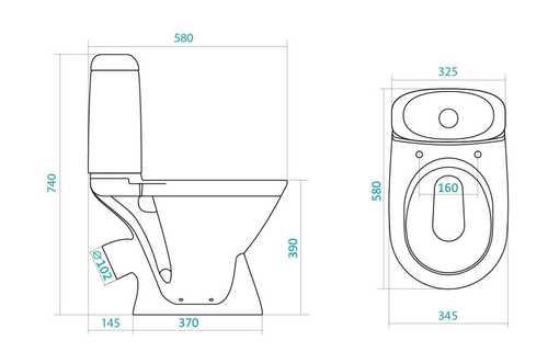 Унитаз компакт сантек "Римини"