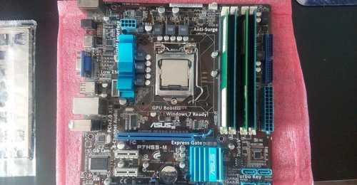 Комплект asus p7h55 -m + xeon 3470.+ 8г