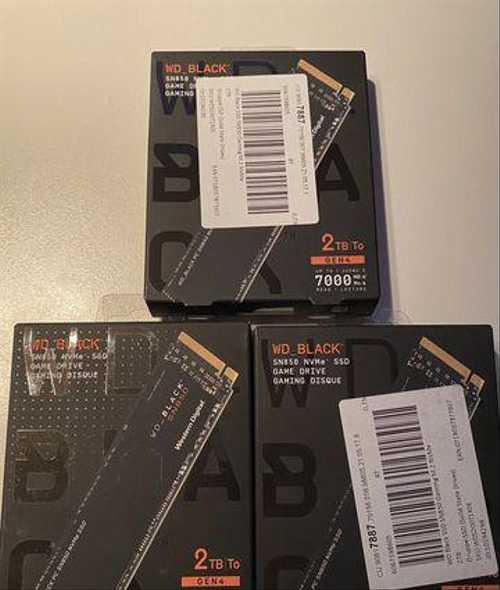 WD Black SSD SN850 Gaming M.2 NVMe 2TB