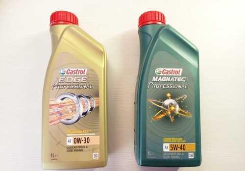 Моторное масло Castrol Edge 0W-30/Magnatec 5W-40