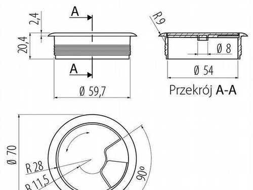 Пластиковый кабельный канал PM-plfi60-58