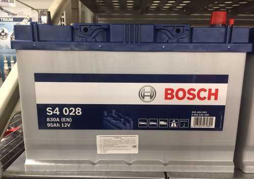 95Ач аккумулятор 12V 6CT-95 Bosch S4 028 Asia 830A
