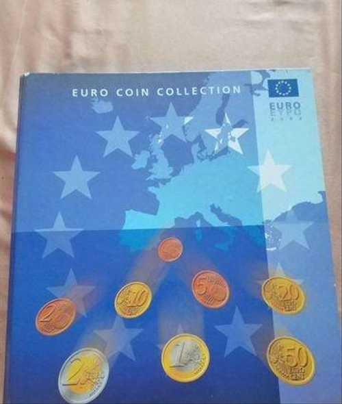 Коллекция евро монет с альбомом