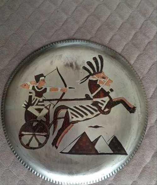 Тарелка латунная настенная Египет
