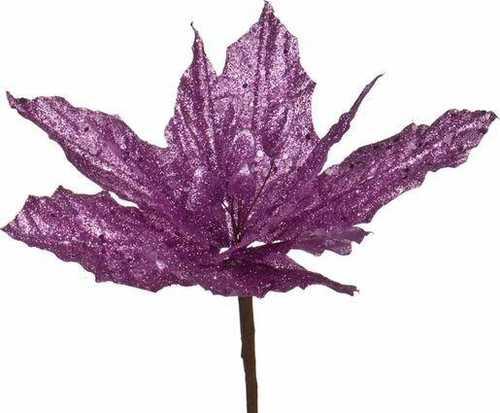 Lefard цветок искусственный пуансетия диаметр25 см. на клипсе. цвет: сирень без упаковки