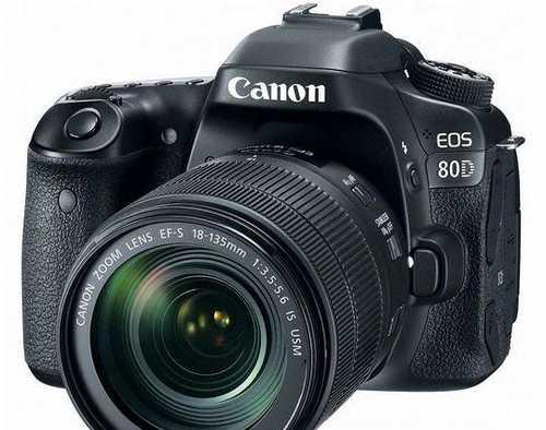 Зеркальный фотоаппарат Canon EOS 80D Kit 18-135 IS
