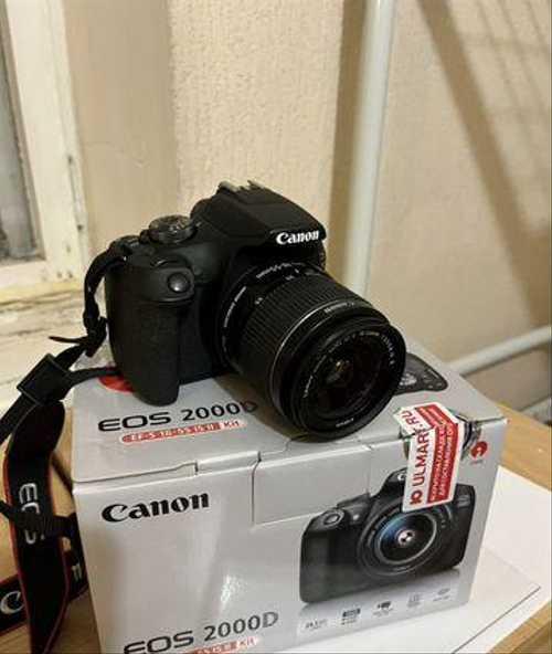 зеркальная камера canon eos 2000d kit 18-55mm dc черный