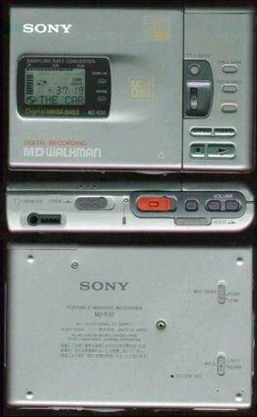 MD walkman Sony MZ-R30 в родном мягком чехле