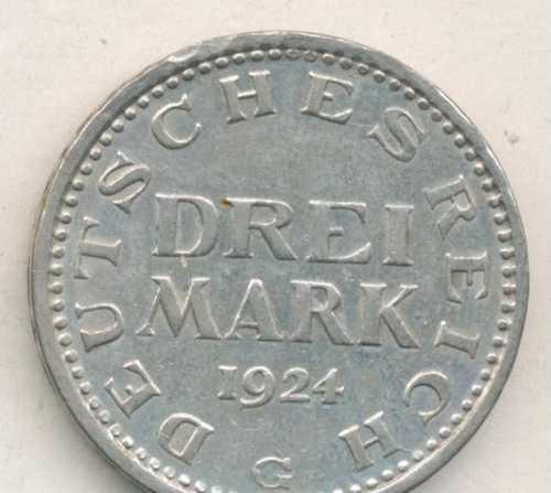 3 марки. Веймар 1924G