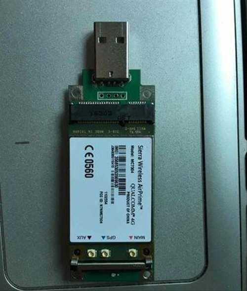 Адаптер Mini PCI-E в USB для модемов Wifi модулей