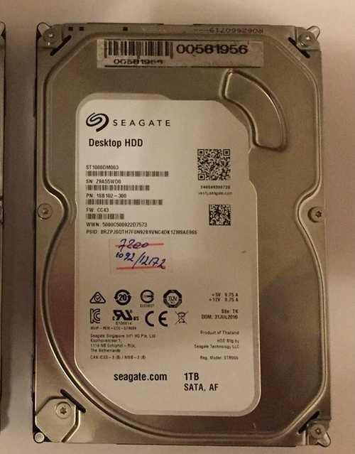Жесткий диск HDD 3.5 SATA / 1 TB