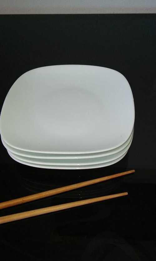 Тарелки белые квадратные Gural Porselen