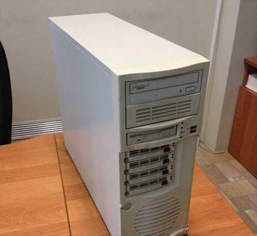Сервер Supermicro, Core 2 6300, корзина 4 HDD