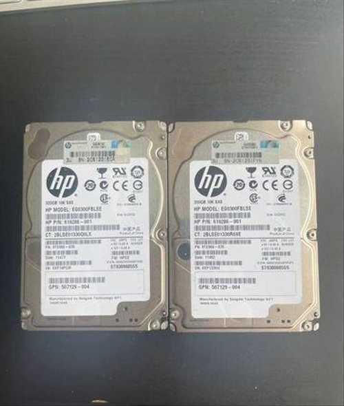 Жесткие диски HP 300GB 10K - 2 шт
