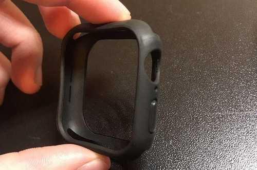 Чехол для Apple Watch series 4 5 44mm с чёрной кно