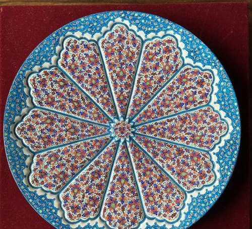Тарелка декоративная, металл, Иран