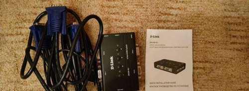 D-Link 4-портовый KVM-переключатель с портами VGA