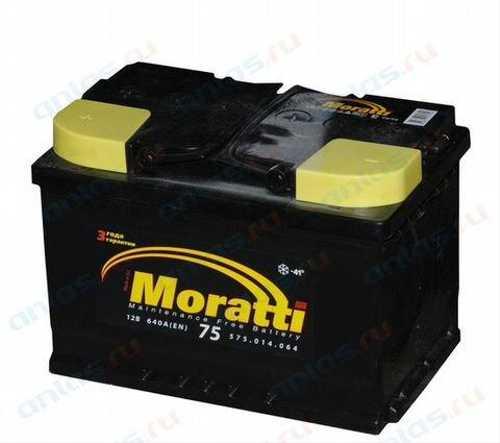 Аккумулятор Moratti 75а/ч. Moratti Premium 75а/ч. Moratti 75 Ач. Moratti 575 013 075.