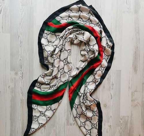 Палантин платок шарф шелковый Gucci