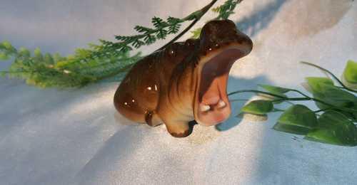 Лфз гиппопотам фигурка бегемот фарфор винтаж