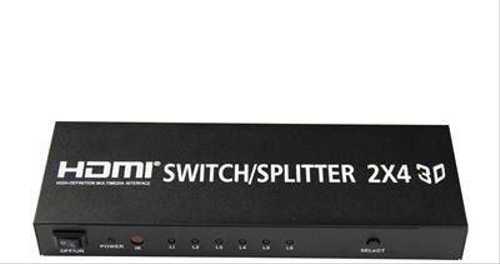 Сплиттер hdmi 2 входа - 4 выхода. splitter, switch