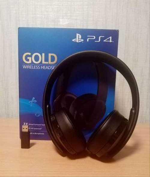 Беспроводные наушники Sony ps4 gold