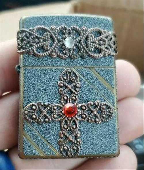 Zippo Irish Celtic Cross Custom - зажигалка