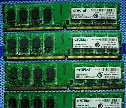 Оперативная память Crucial, DDR2 2GB