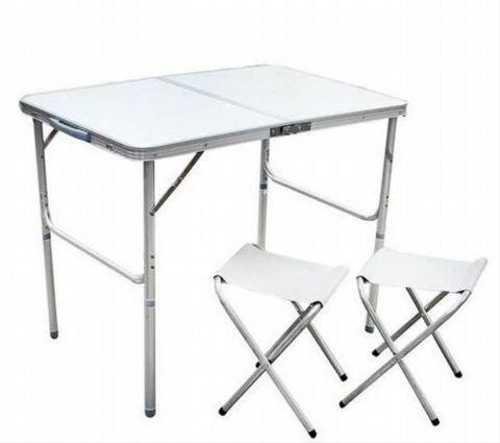 Складной стол с 2 стульями, размер 60х90