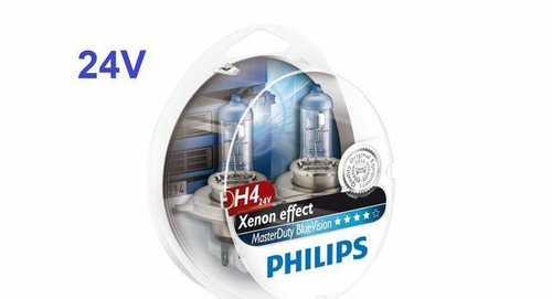 Лампа H4 24V 75/70W Philips MasterDuty BlueVision