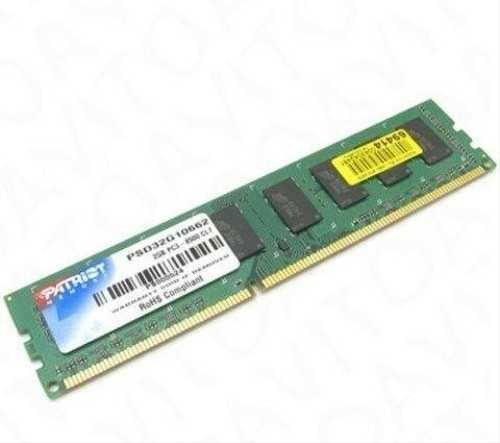 Оперативная память DDR III 2Gb Patriot, PC-10600
