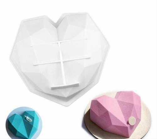 Форма силиконовая 3D Сердце (kristall)