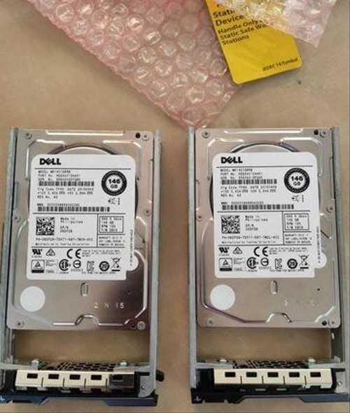 Жесткий диск SAS HDD 146 Gb, 2.5’’. Салазки dell