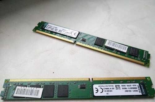 Две озу Kingston valueram DDR3 8 Gb