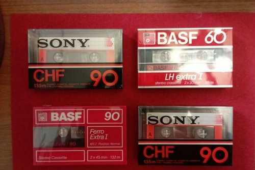 Аудиокассеты новые basf, sony